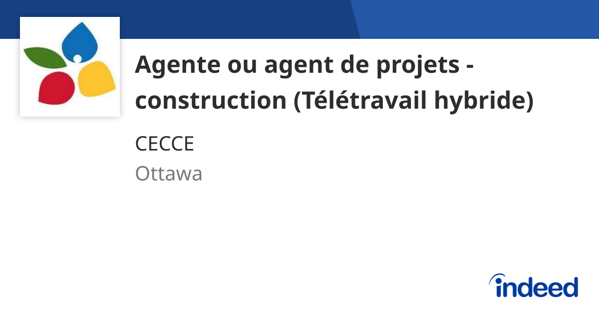 Agente ou agent de projets - construction (Télétravail hybride ...