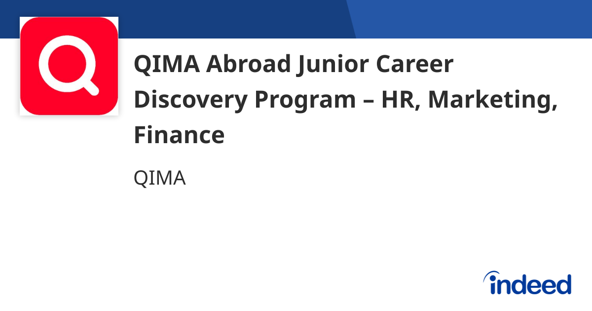 QIMA Abroad Junior Career Discovery Program – HR, Marketing, Finance ...