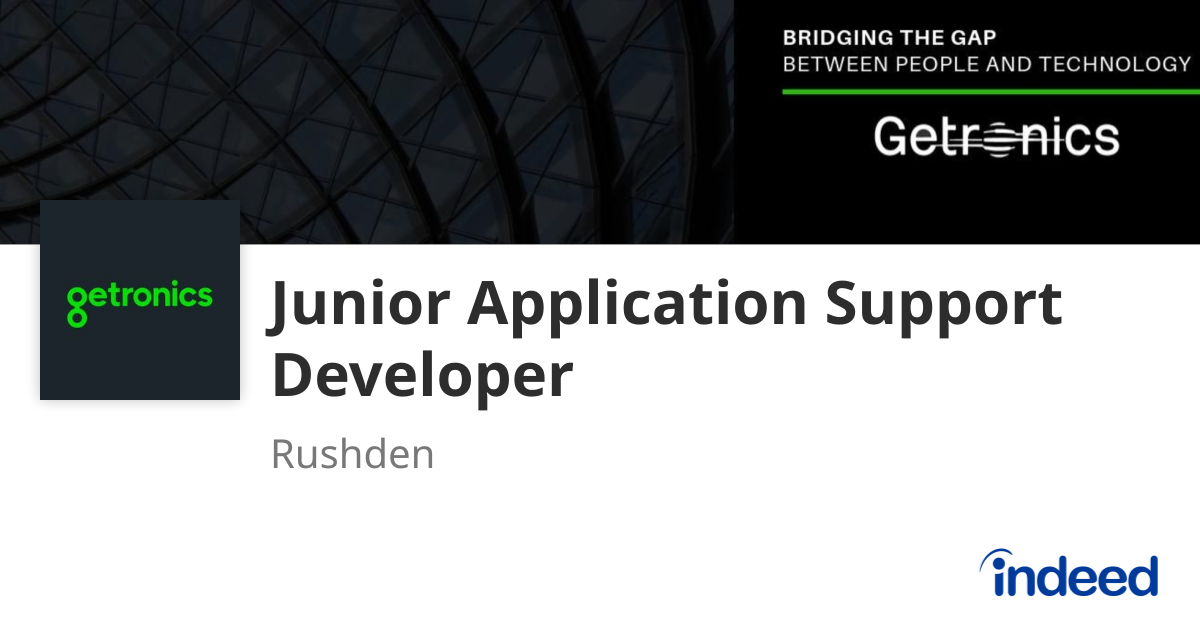 Junior Application Support Developer - Rushden - Indeed.com