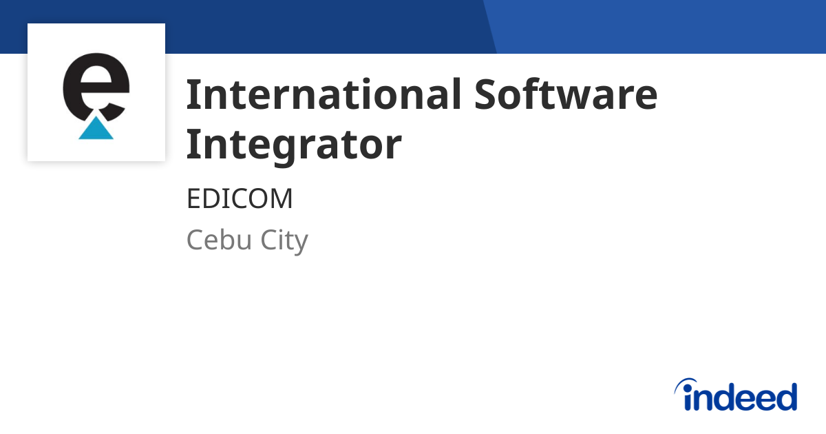 International Software Integrator - Cebu City - Indeed.com