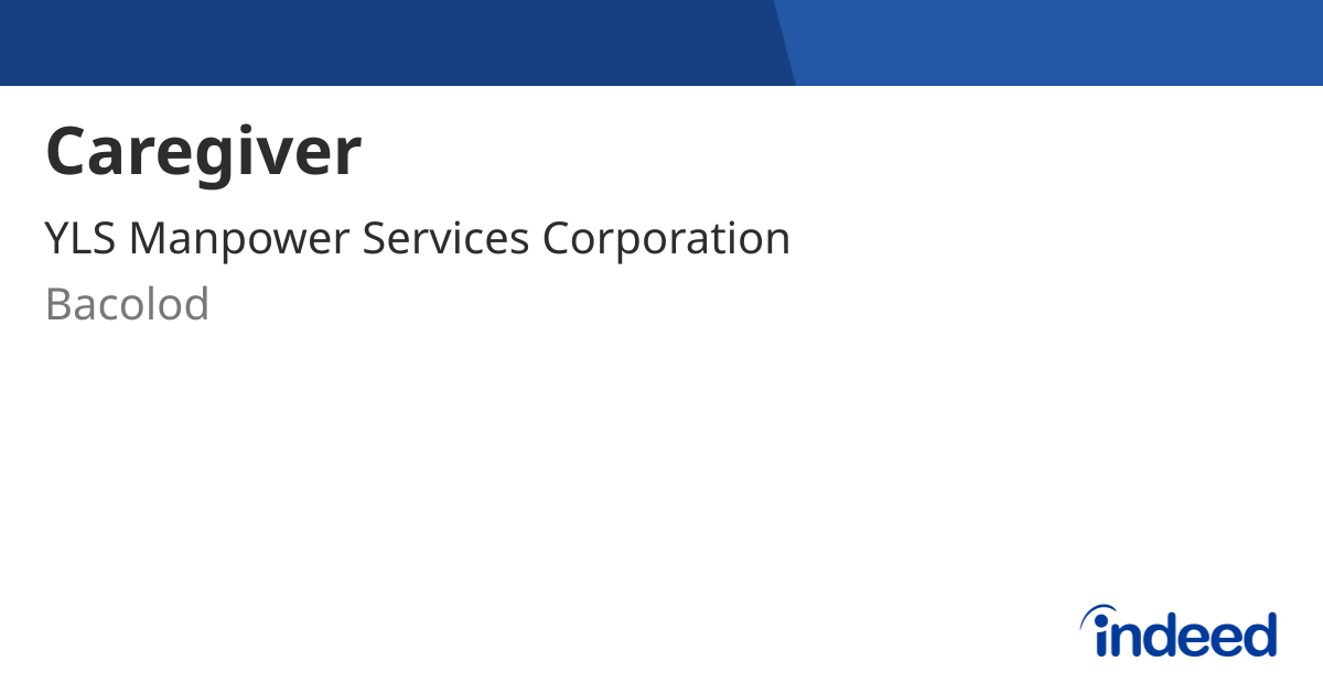 Caregiver - Bacolod - Indeed.com