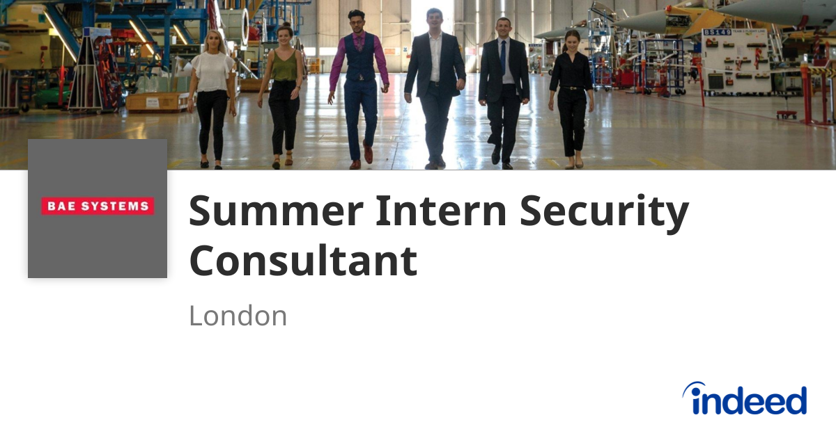Summer Intern Security Consultant - London - Indeed.com