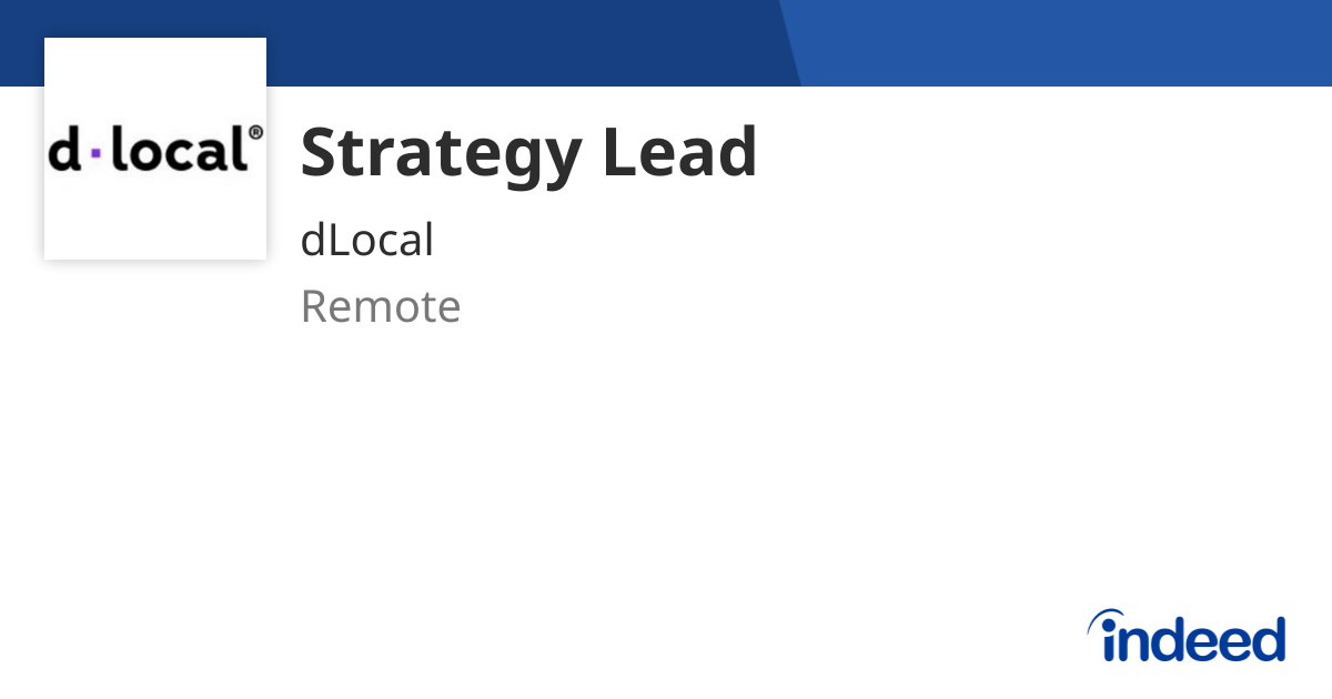 Strategy Lead - Remote - Indeed.com