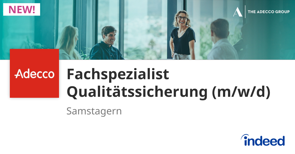 Fachspezialist Qualitätssicherung (m/w/d) 100% - Samstagern, ZH ...