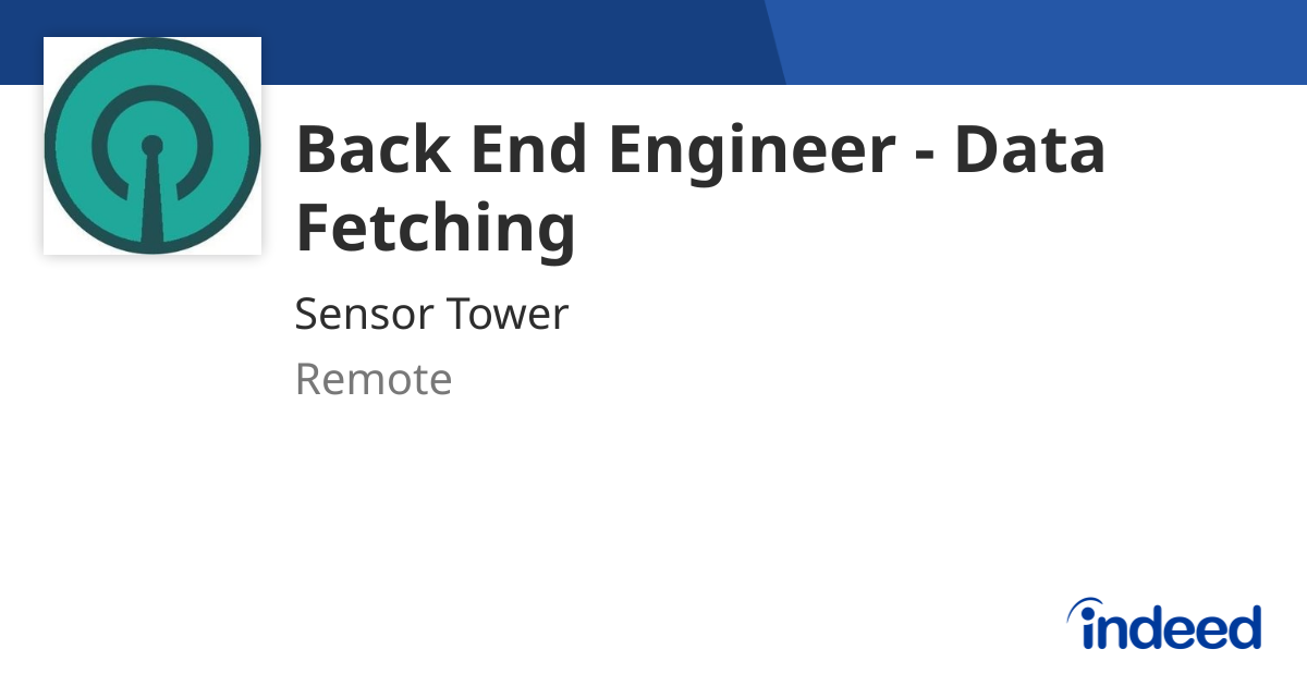 Back End Engineer - Data Fetching - Remote - Indeed.com