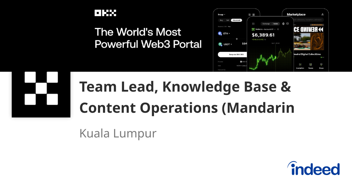 Team Lead, Knowledge Base & Content Operations (Mandarin Support) - Kuala Lumpur - Indeed.com