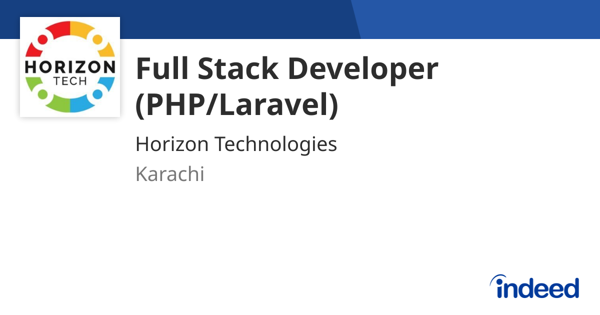 Full Stack Developer (PHP/Laravel) - Karachi - Indeed.com
