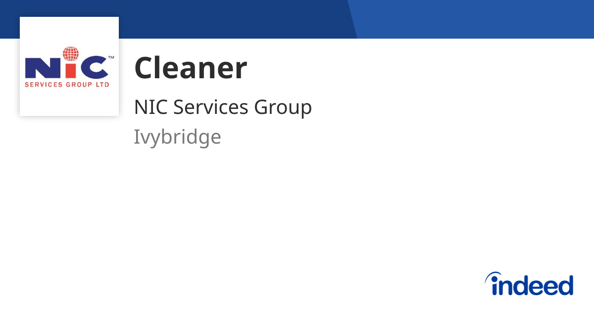 Cleaner - Ivybridge PL21 9PS - Indeed.com