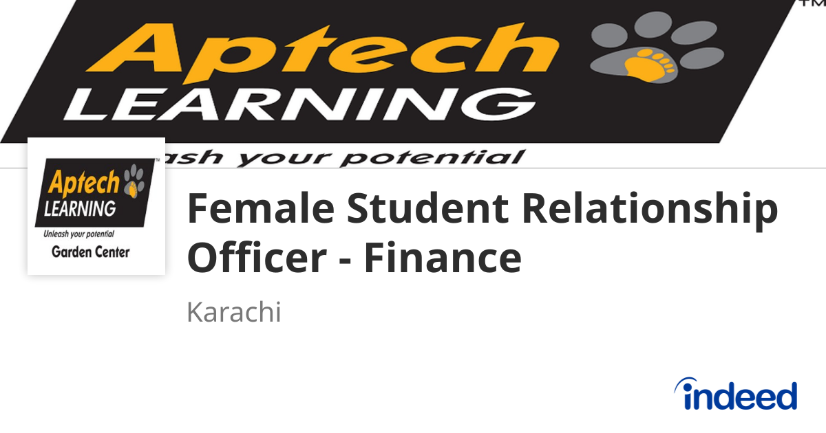 Female Student Relationship Officer - Finance - Karachi - Indeed.com