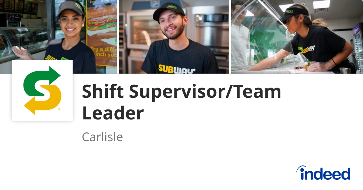 Shift Supervisor/Team Leader - Carlisle CA3 0BJ - Indeed.com