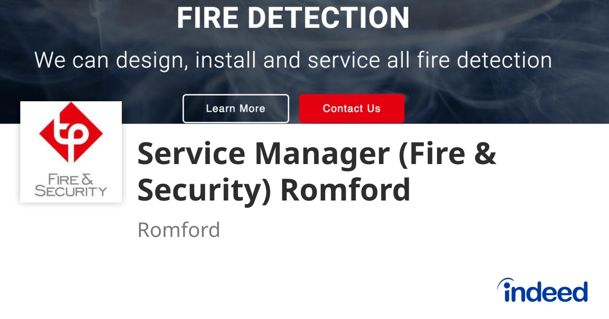 Service Manager (Fire & Security) Romford - Romford RM3 8EN - Indeed.com