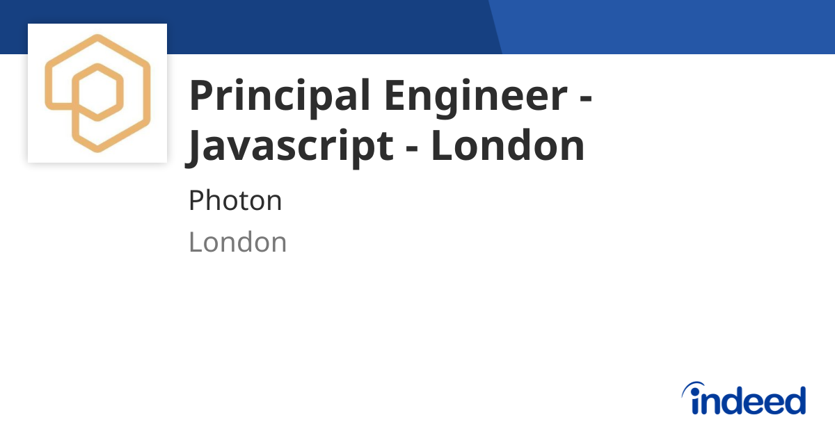 Principal Engineer - Javascript - London - London - Indeed.com