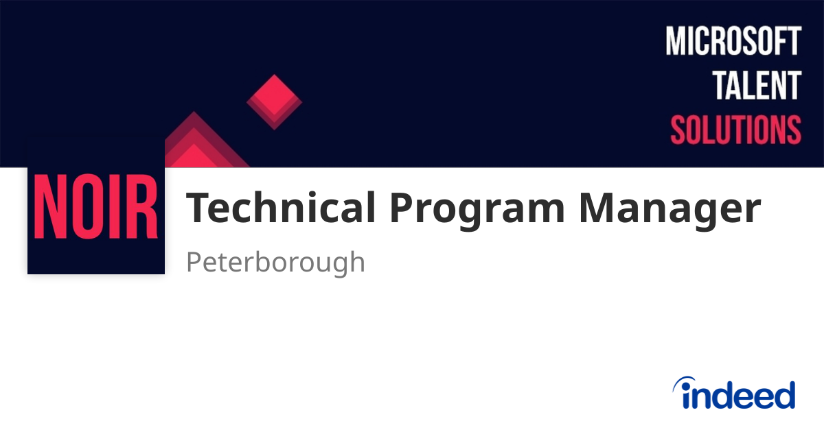 Technical Program Manager - Peterborough - Indeed.com