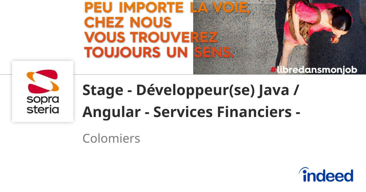 Stage - Développeur(se) Java / Angular - Services Financiers - Toulouse ...
