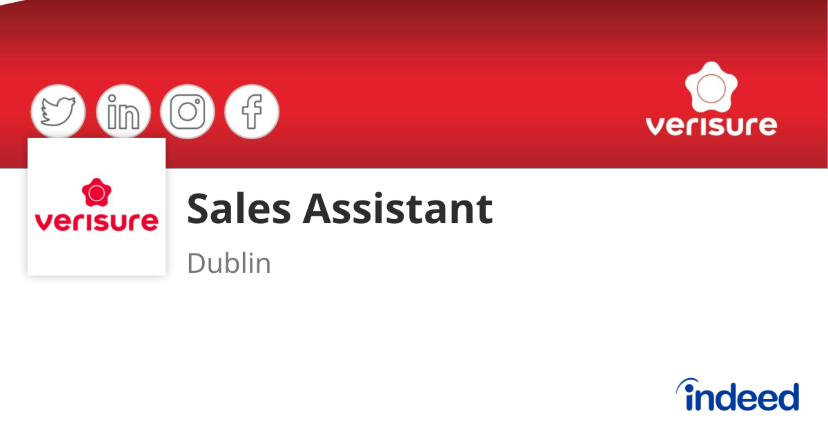 Sales Assistant - Dublin, County Dublin - Indeed.com