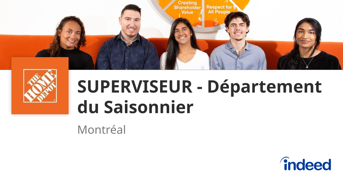 SUPERVISEUR - Département du Saisonnier - Montréal, QC H4C 1E2 - Indeed.com