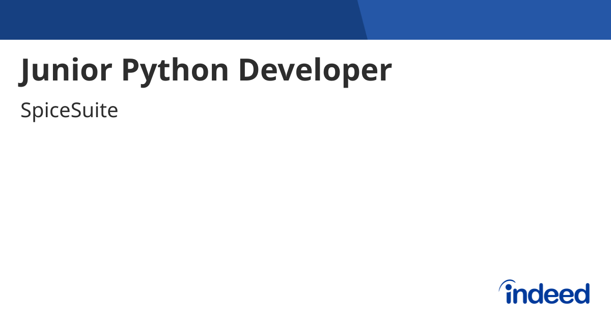 Junior Python Developer - Kerala - Indeed.com