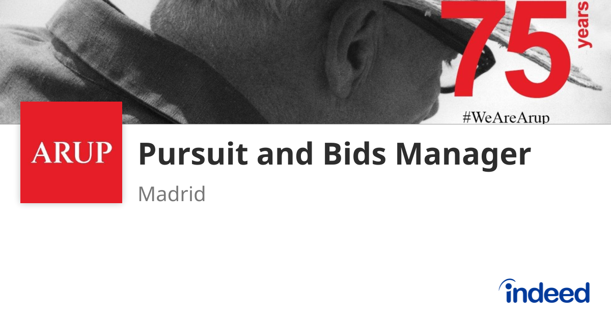 Pursuit and Bids Manager - Madrid, Madrid provincia - Indeed.com