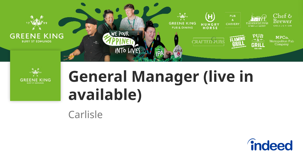 General Manager (live in available) - Carlisle CA3 0AT - Indeed.com