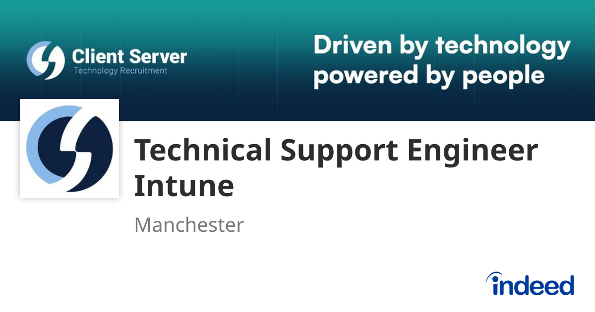 Technical Support Engineer Intune - Manchester M1 - Indeed.com