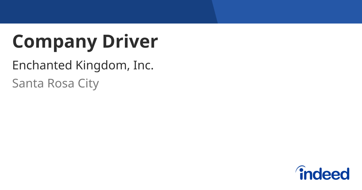 Company Driver - Santa Rosa City - Indeed.com