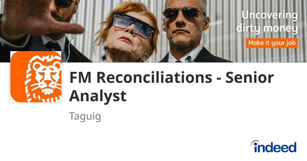 FM Reconciliations - Senior Analyst - Taguig - Indeed.com