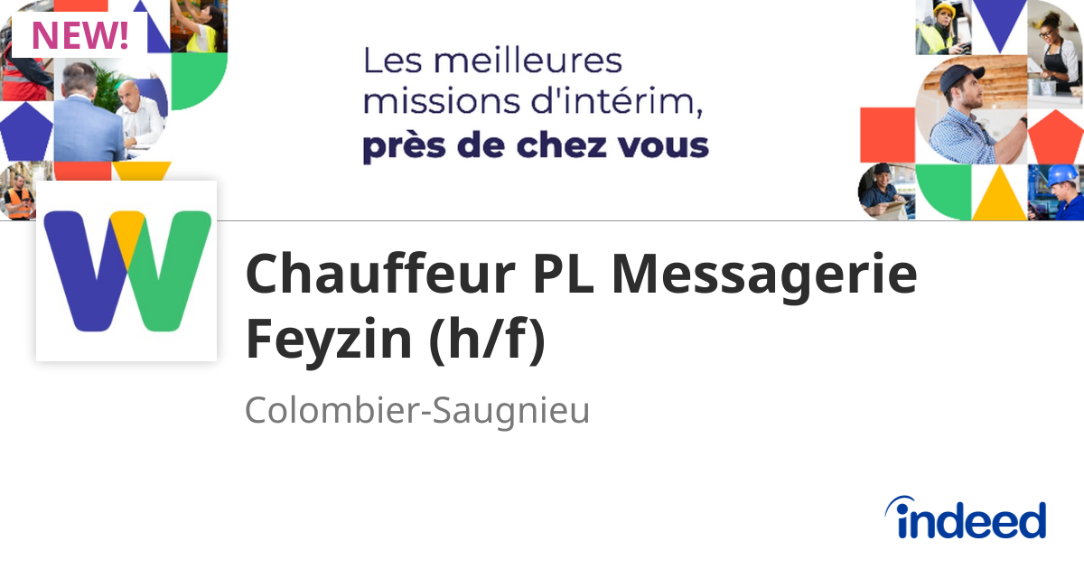 Chauffeur PL Messagerie Feyzin (h/f) - 69125 Colombier-Saugnieu ...