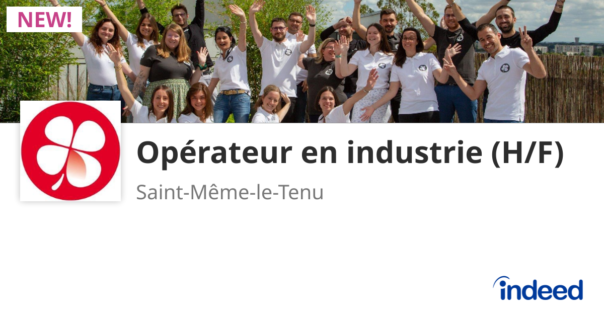Opérateur en industrie (H/F) - 44270 Saint-Même-le-Tenu - Indeed.com