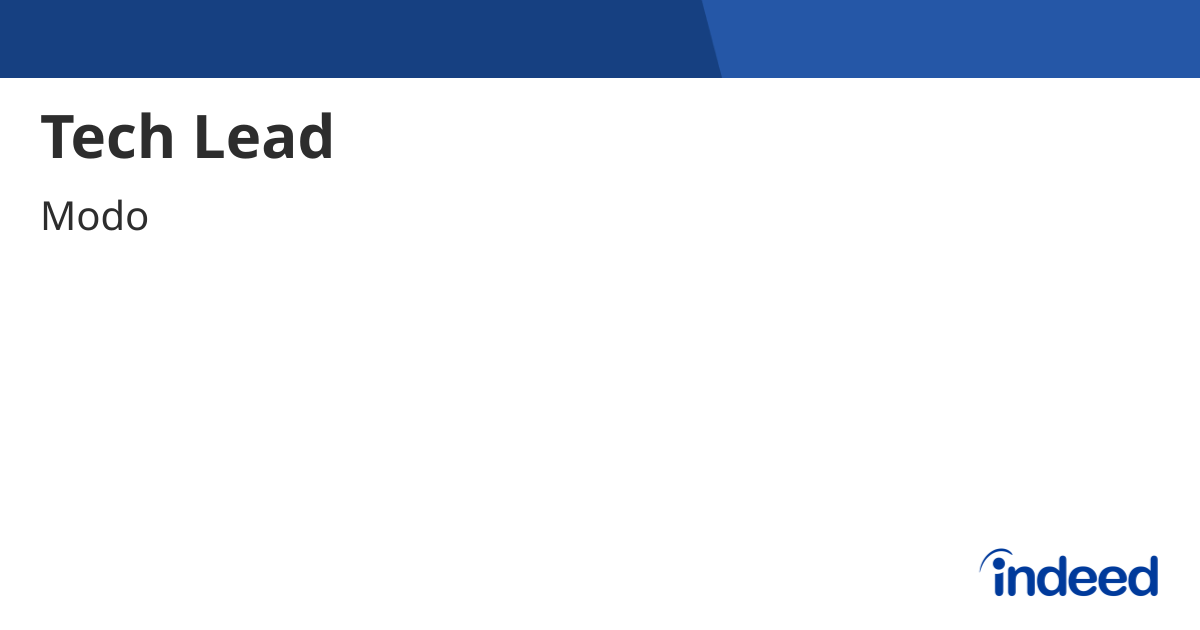Tech Lead - Capital Federal, Buenos Aires - Indeed.com