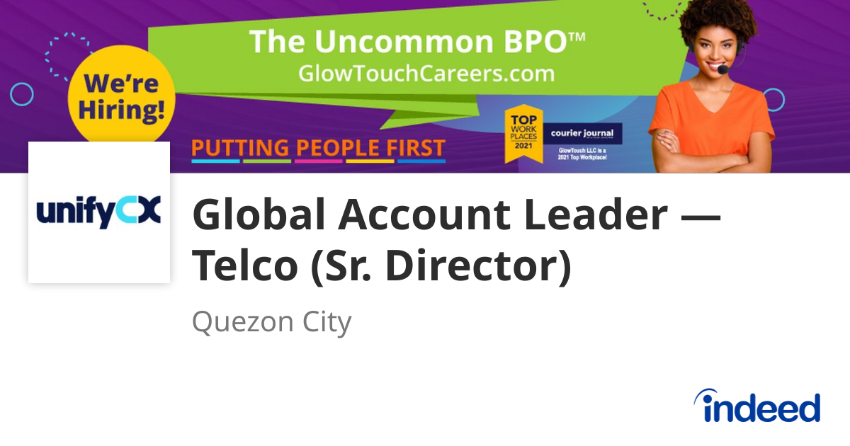 Global Account Leader — Telco (Sr. Director) - Quezon City - Indeed.com