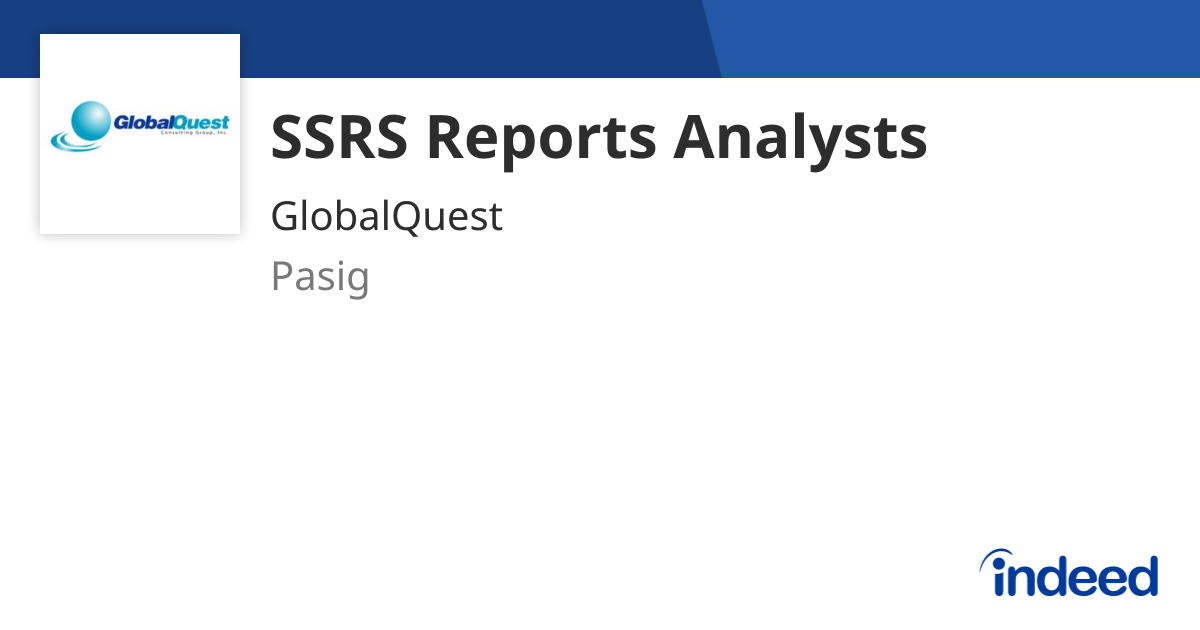 SSRS Reports Analysts - Pasig - Indeed.com