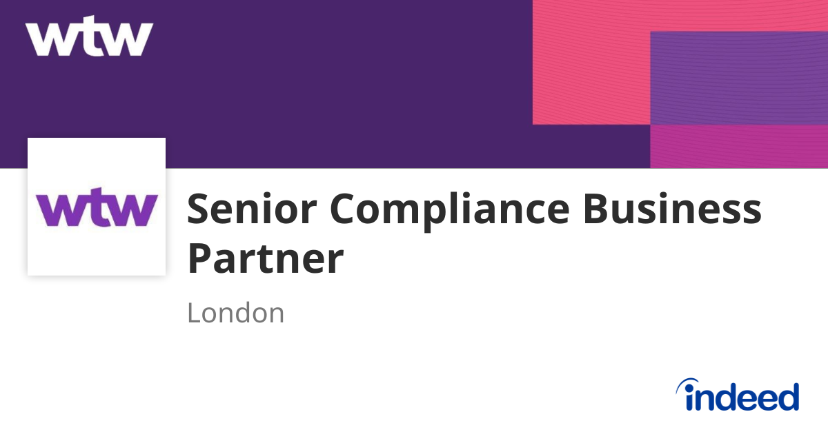 Senior Compliance Business Partner - London - Indeed.com