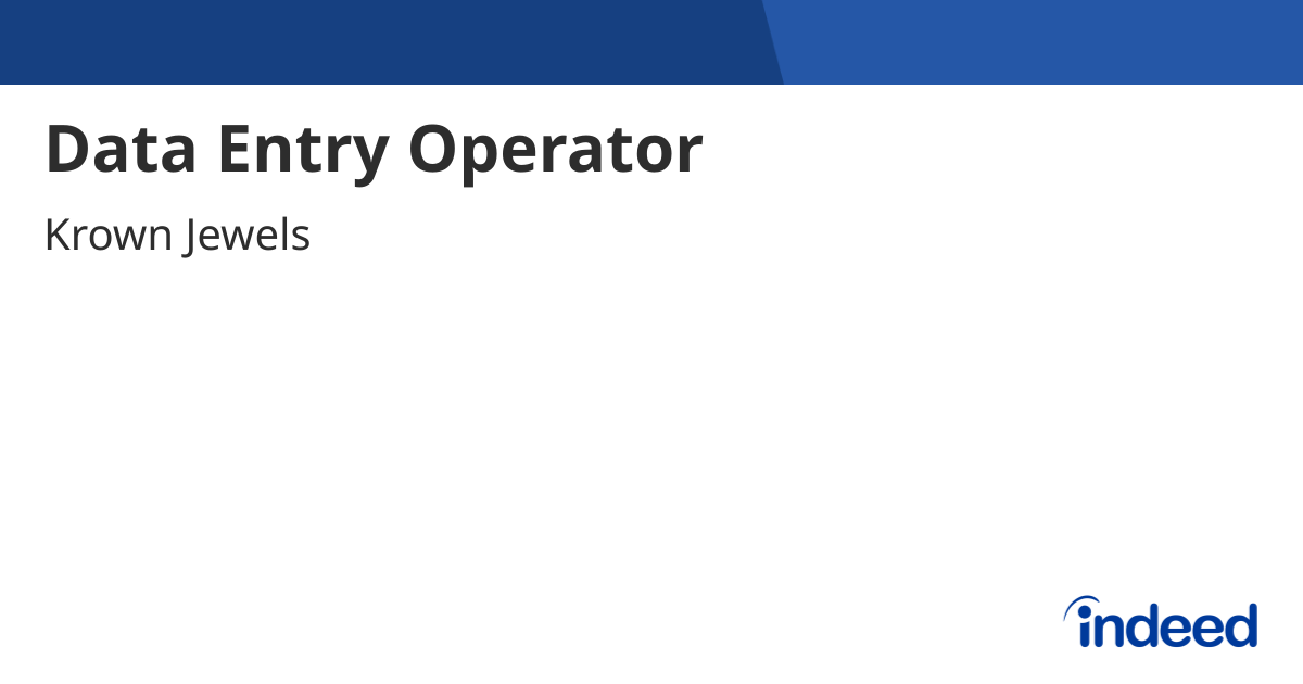 Data Entry Operator - Mumbai, Maharashtra - Indeed.com