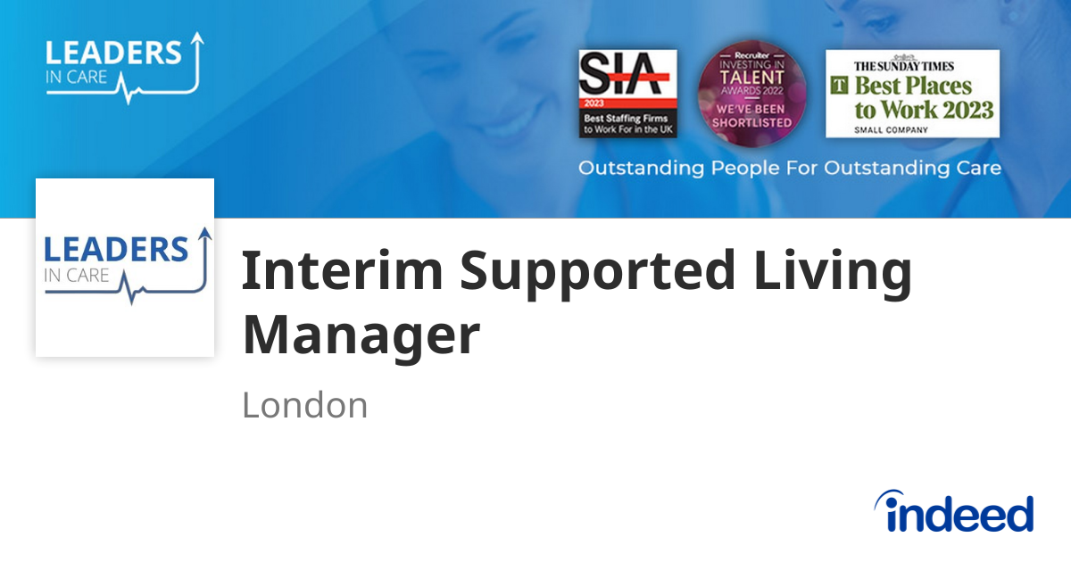 Interim Supported Living Manager - London E17 - Indeed.com