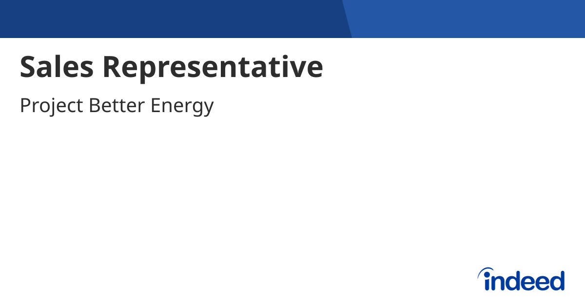 Sales Representative - Greater Manchester - Indeed.com