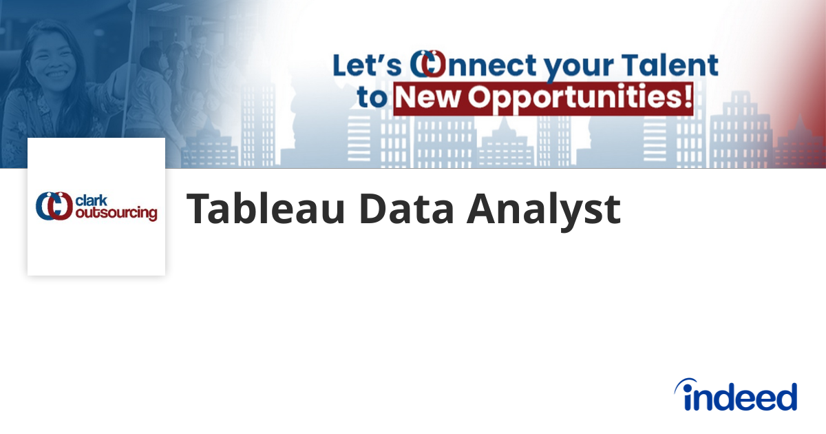 Tableau Data Analyst - Pampanga - Indeed.com