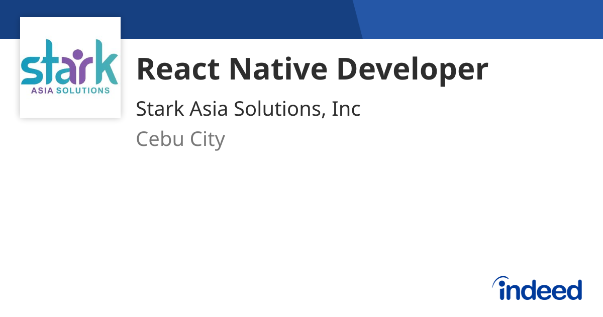 React Native Developer - Cebu City - Indeed.com