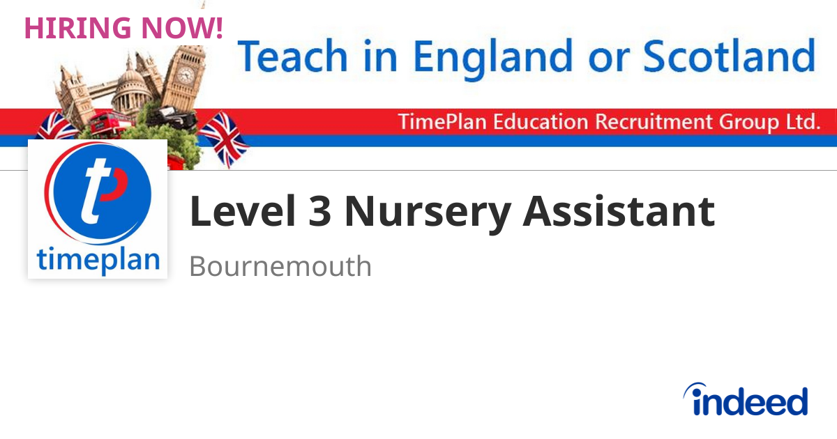 Level 3 Nursery Assistant - Bournemouth - Indeed.com