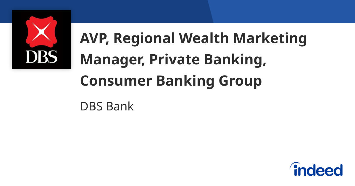 AVP, Regional Wealth Marketing Manager, Private Banking, Consumer ...