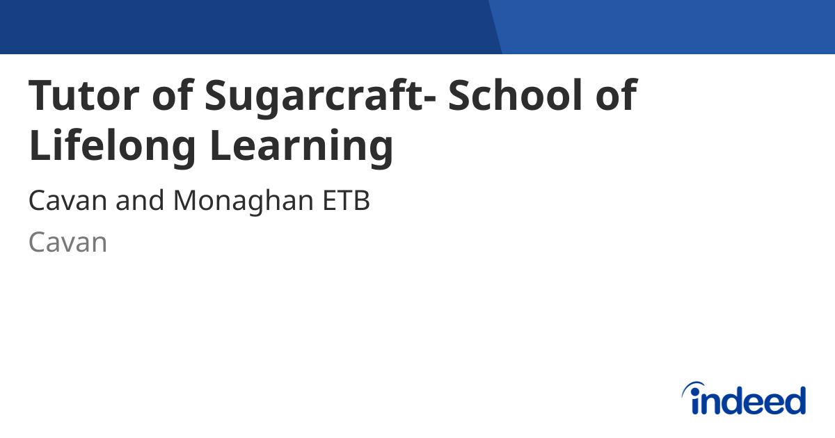Tutor of Sugarcraft- School of Lifelong Learning - Cavan, County Cavan ...