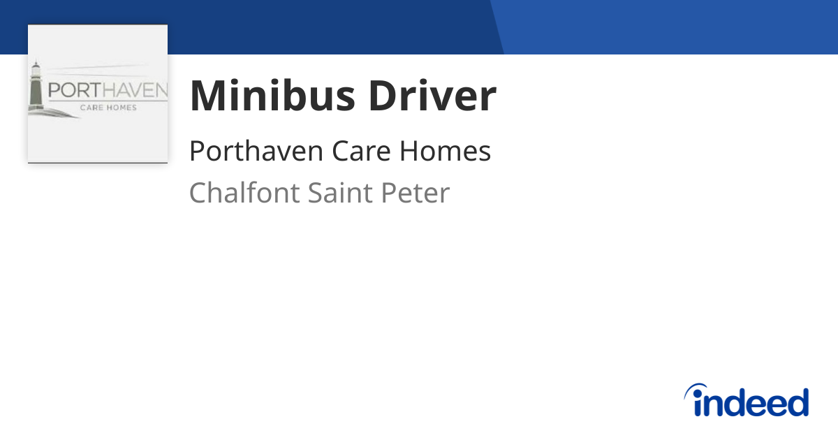 Minibus Driver - Chalfont Saint Peter - Indeed.com