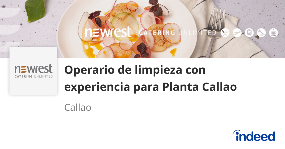 Operario de limpieza con experiencia para Planta Callao - Callao 07006 ...