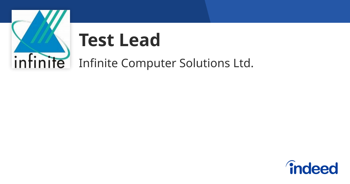 Test Lead - Chennai, Tamil Nadu - Indeed.com