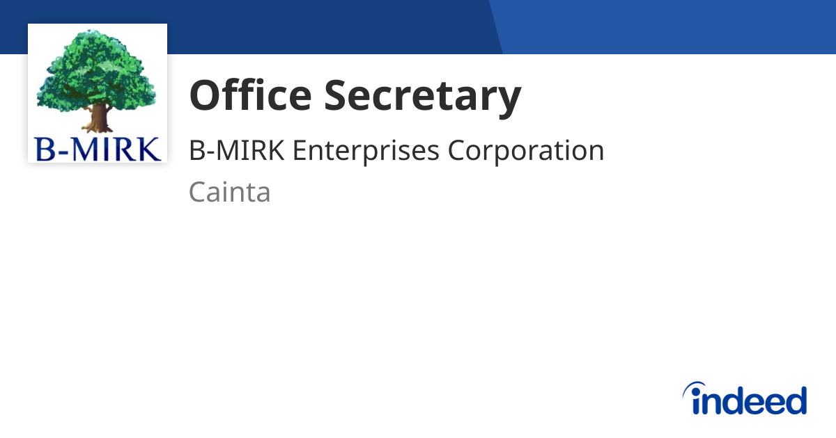 Office Secretary - Cainta 1900 04A - Indeed.com