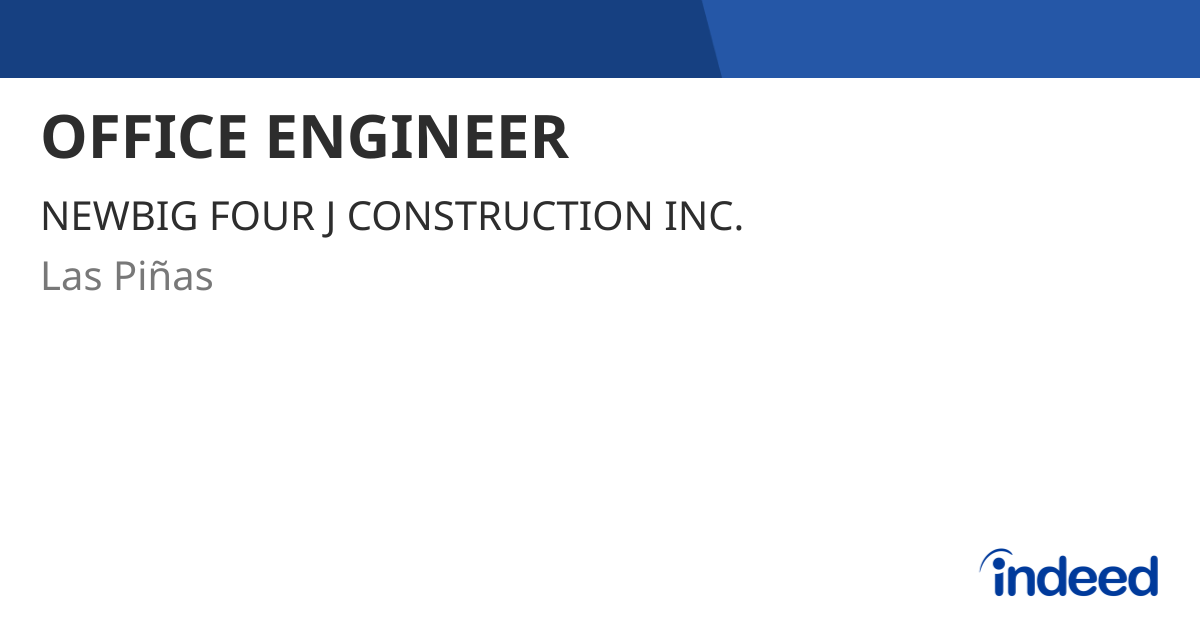 OFFICE ENGINEER - Las Piñas - Indeed.com