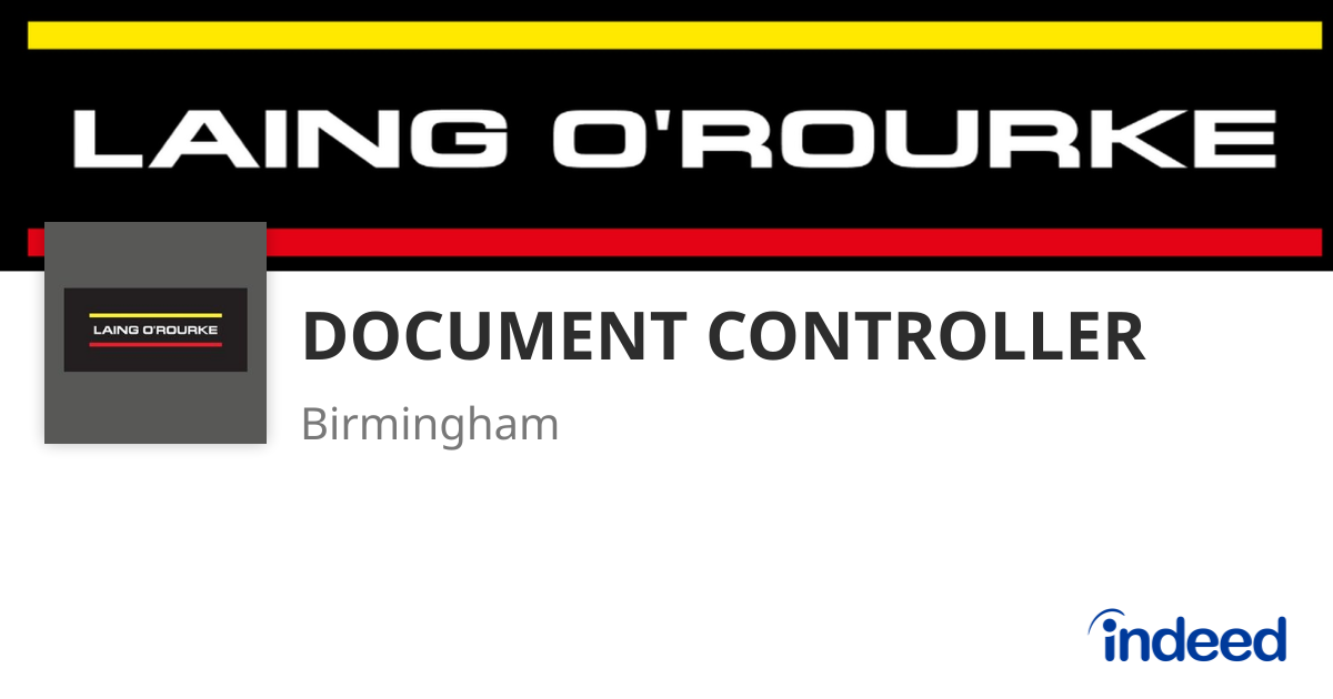 DOCUMENT CONTROLLER - Birmingham - Indeed.com