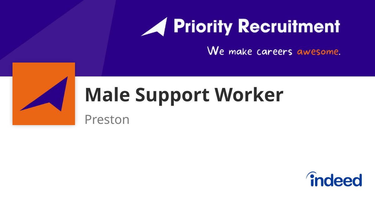 Male Support Worker - Preston - Indeed.com