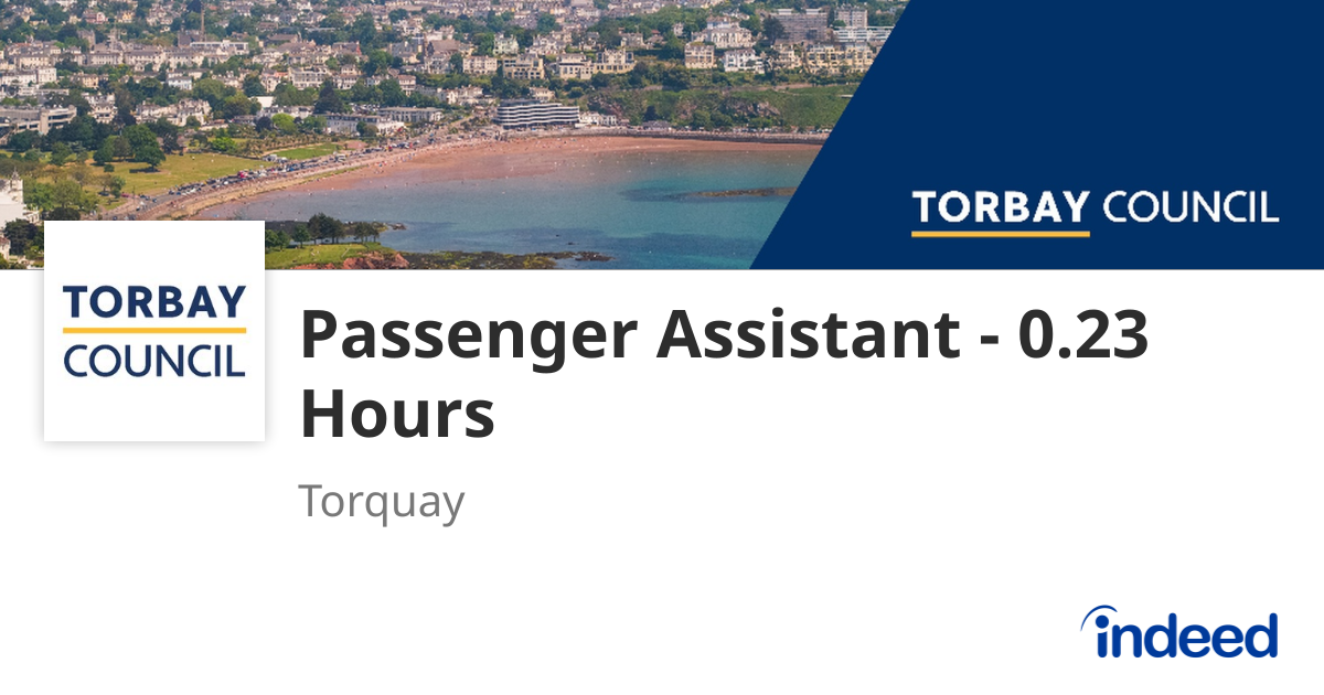 Passenger Assistant - 0.23 Hours - Torquay TQ1 - Indeed.com