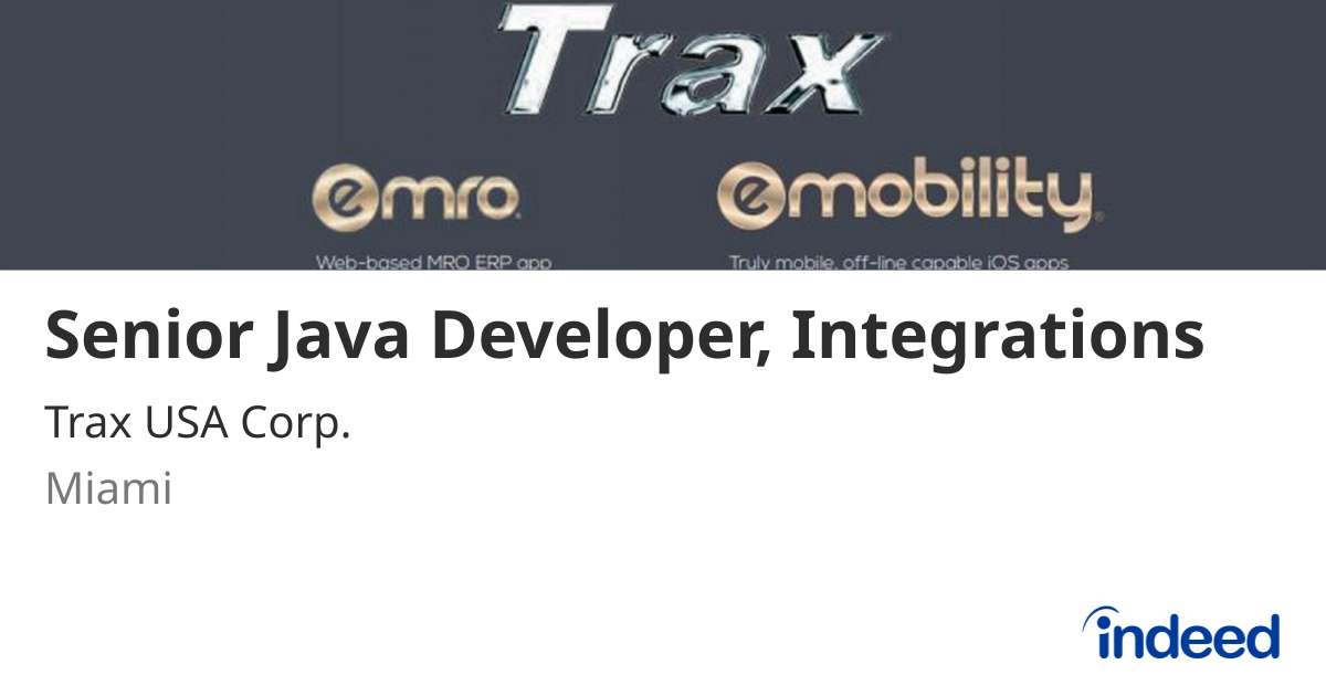 Senior Java Developer, Integrations - Miami, FL 33134 - Indeed.com