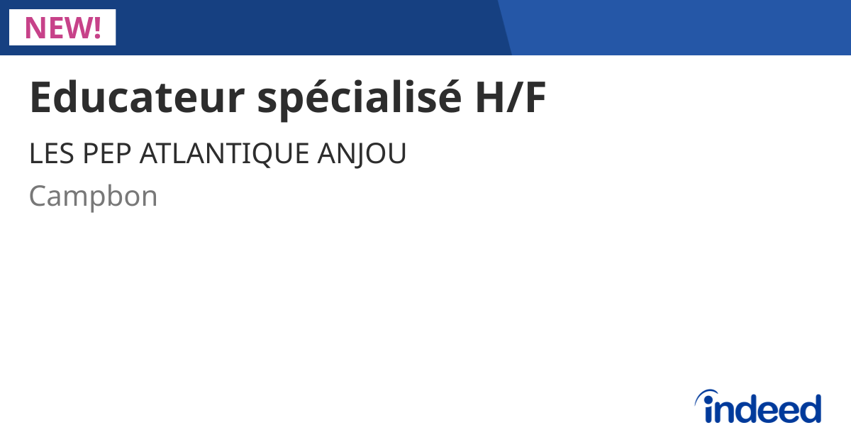 Educateur spécialisé H/F - Campbon (44) - Indeed.com